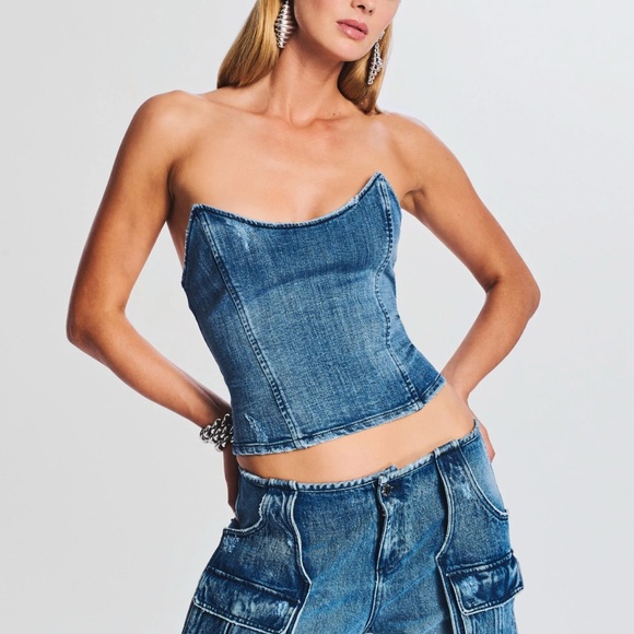 Retrofete | Tops | Retrofete Denim Top | Poshmark